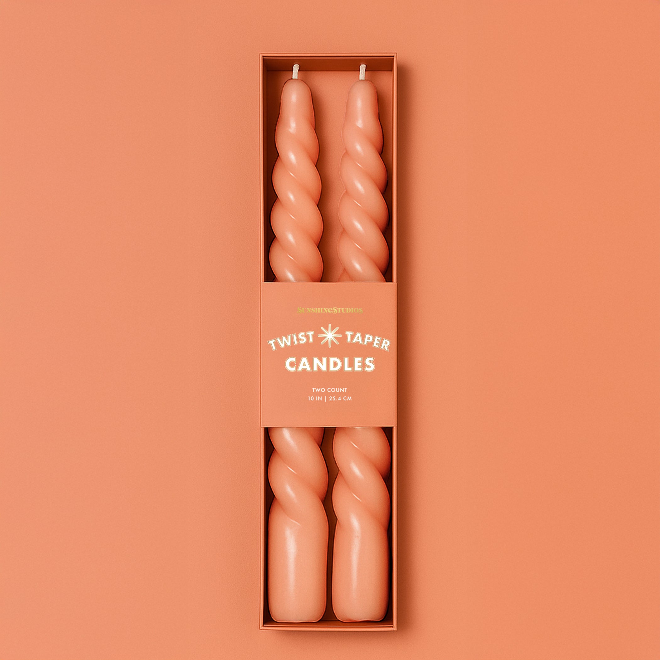 Twist Taper Candles | Rust – Sunshine Studios